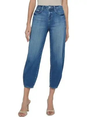 L'Agence Krista High-waist Crop Tapered Jeans - Paladino