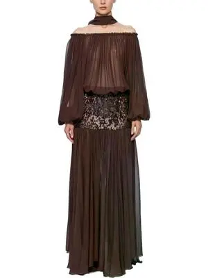 ATU BODY COUTURE Sequin-embellished Off-shoulder Dress - Brown