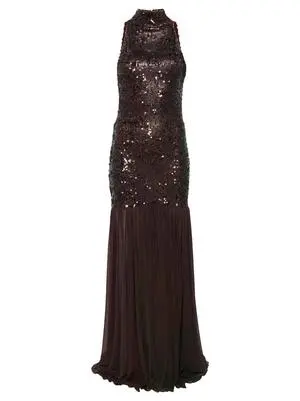 ATU BODY COUTURE Sequin Embellished High-Neck Dress