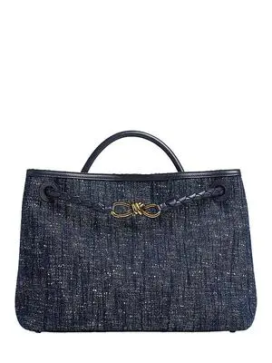 Bottega Veneta Andiamo Denim Top Handle Bag - Multicolor