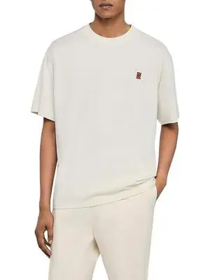 Sandro Short Sleeve Logo Tee - Butter Cream