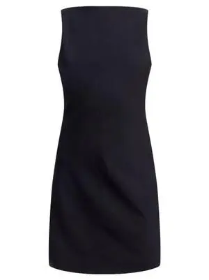 Theory Sleeveless Boat Neck Mini Dress - Black