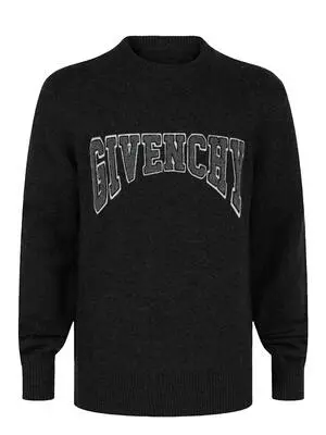 Givenchy Logo Wool-blend Sweater - Black/natural