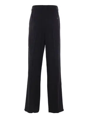 Balenciaga Wool-blend Twill Trousers - Black