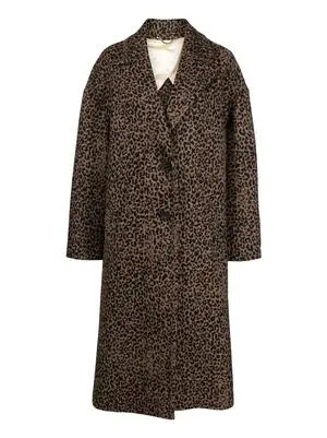 GOLDEN GOOSE DELUXE BRAND Golden Goose Cocoon Wool Coat With Jacquard Motif