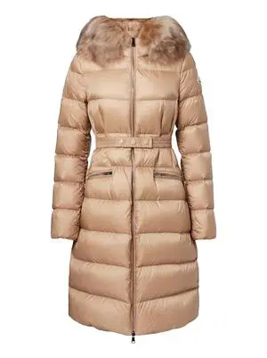 Moncler Boedic Shearling-trimmed Down Jacket - Beige