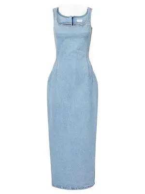 Magda Butrym Denim Midi Dress - Blue