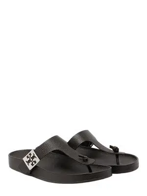 Tory Burch Mellow Leather Thong Sandals - Brown