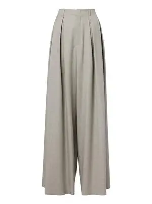 Ralph Lauren Greer Wool Wide-leg Pants - Grey
