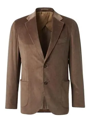 LARDINI Cotton Corduroy Blazer - Brown