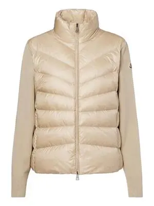 MONCLER Down-Paneled Virgin Wool Cardigan