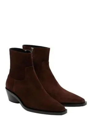 Proenza Schouler Bronco Suede Ankle Boots Brown
