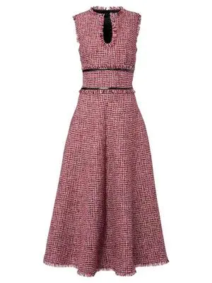 Safiyaa Dorothy Tweed Midi Dress - Pink