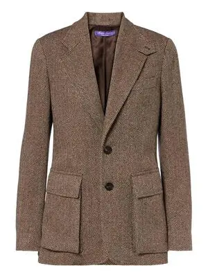 Ralph Lauren Preston Ii Herringbone Tweed Blazer - Brown