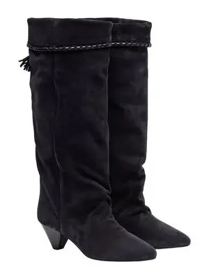 Isabel Marant Elita 55 Suede Boots - Black