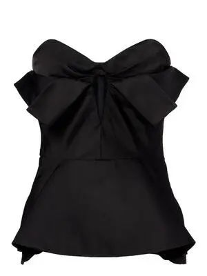Alexander McQueen Bow-detail Corset Top - Black