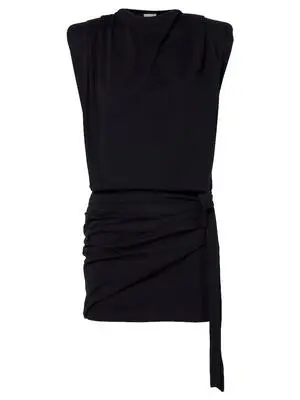 Isabel Marant Étoile Marielle Draped Minidress Black