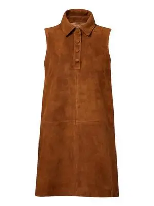 FRAME The Suede City Minidress - Brown