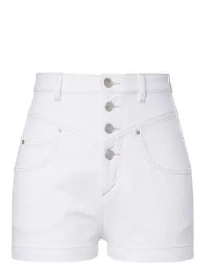 Isabel Marant High-rise Denim Shorts - White
