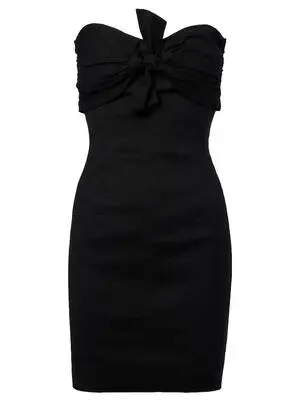 Tove Dipti Linen And Cotton-blend Minidress - Black