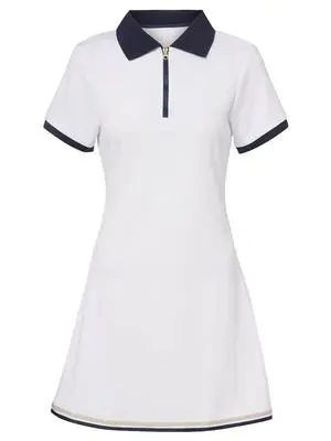 Varley Valentina Cotton-blend Pique Tennis Dress - White