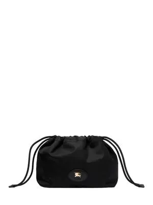 Burberry Reversible Leather-trimmed Pouch - Black