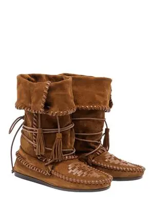 Isabel Marant Winki Suede Ankle Boots - Brown