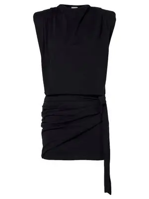 Isabel Marant Étoile Marielle Draped Minidress - Black
