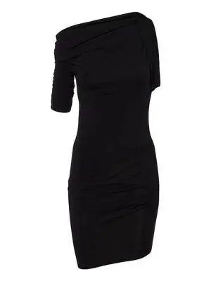 Jacquemus Drapeado Jersey Minidress - Black