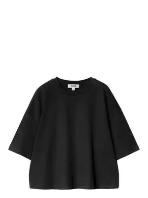 Cos Oversized Boxy T-Shirt Black