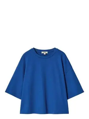 Cos Oversized Boxy T-Shirt Blue