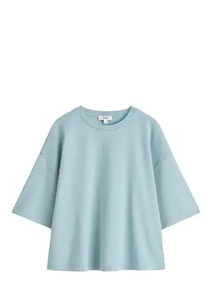 Cos Oversized Boxy T-Shirt Light Blue