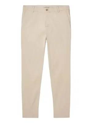 Sunspel Straight-leg Garment-dyed Cotton-blend Twill Chinos - Neutrals