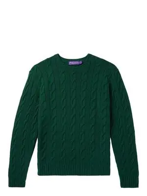Ralph Lauren Purple Label Cable-knit Cashmere Sweater - Green