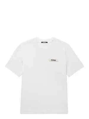 Jacquemus Logo-appliquéd Cotton-jersey T-shirt - White
