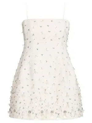 Simkhai Yasmin Embellished Mini Dress - Ivory