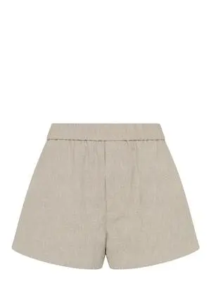 SIR. Leone Gathered Shorts - Natural