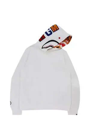 A BATHING APE Shark X Tiger Pullover Hoodie - White