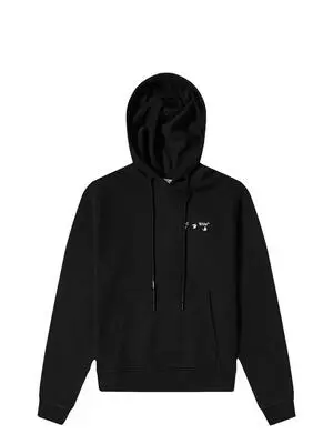 Off-White Logo Slim Hoodie - Black