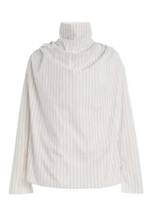 KALLMEYER Penelope Draped Cotton Top - Stripe