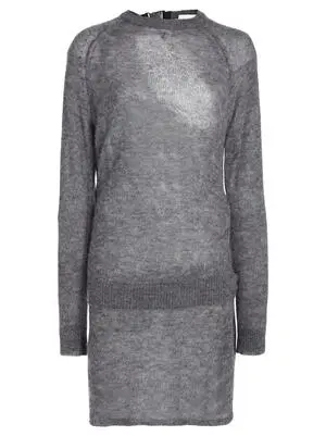 Coperni Buckled Cutout Dress - Grey