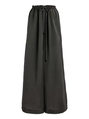KALLMEYER Wesley Drawstring Wide Leg Pants - Dark Grey