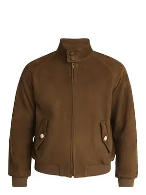 Valentino Garavani Suede Full-zip Blouson - Tobacco