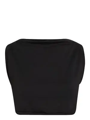 A.L.C. Mae Cropped High-neck Top - Black