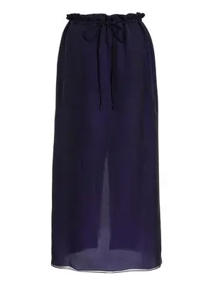 KALLMEYER Regina Drawstring Silk Midi Skirt Multi