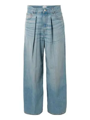 HAIKURE Candy Pleated Boyfriend Jeans - Blue