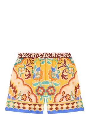 ETRO Printed Cotton And Silk-Blend Shorts