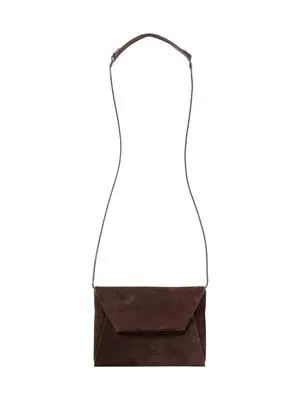 Brunello Cucinelli Mini Suede Shoulder Bag - Burgundy