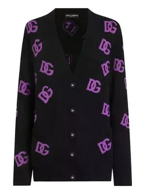 Dolce & Gabbana Logo-motif Cardigan - Black
