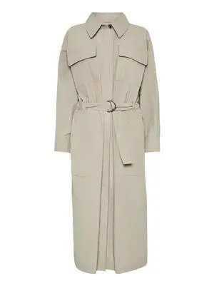 Brunello Cucinelli Belted Trench Coat - Neutrals